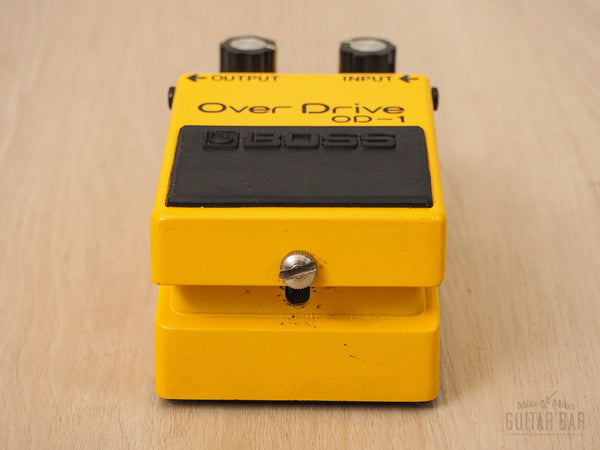 1979 Boss OD-1 Overdrive Pedal, Silver Screw Long Dash, Black Label Ja ...