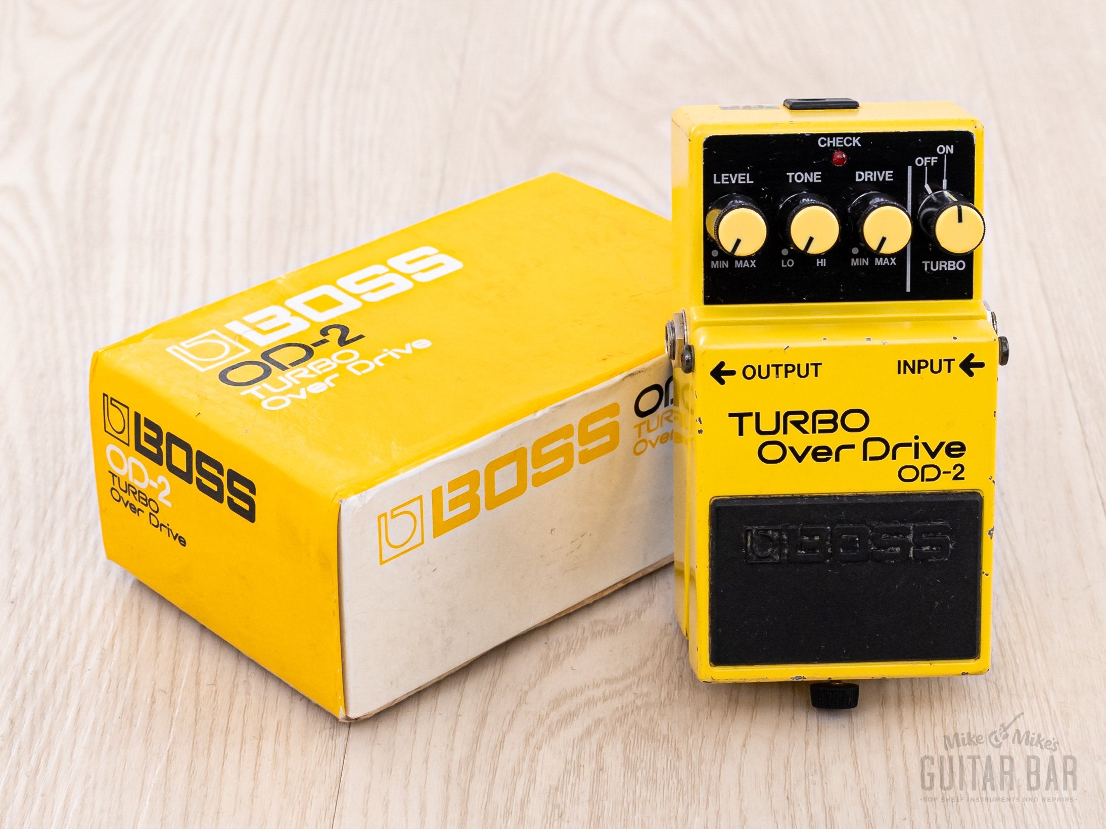 1986 Boss OD-2 Turbo Overdrive Guitar Effects Pedal, Black Label Japan