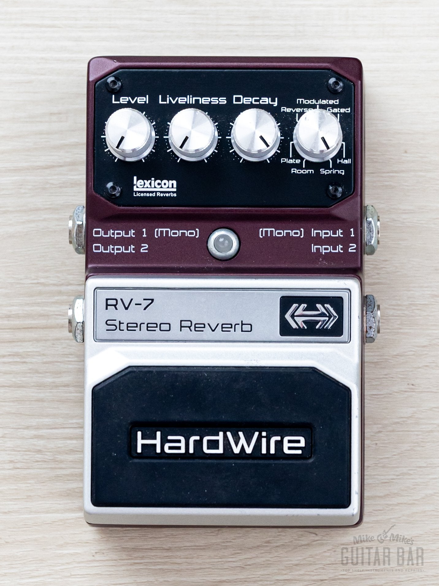 DigiTech Hardwire RV-7 Stereo Reverb Effects Pedal, Mint w/ Box, Paper