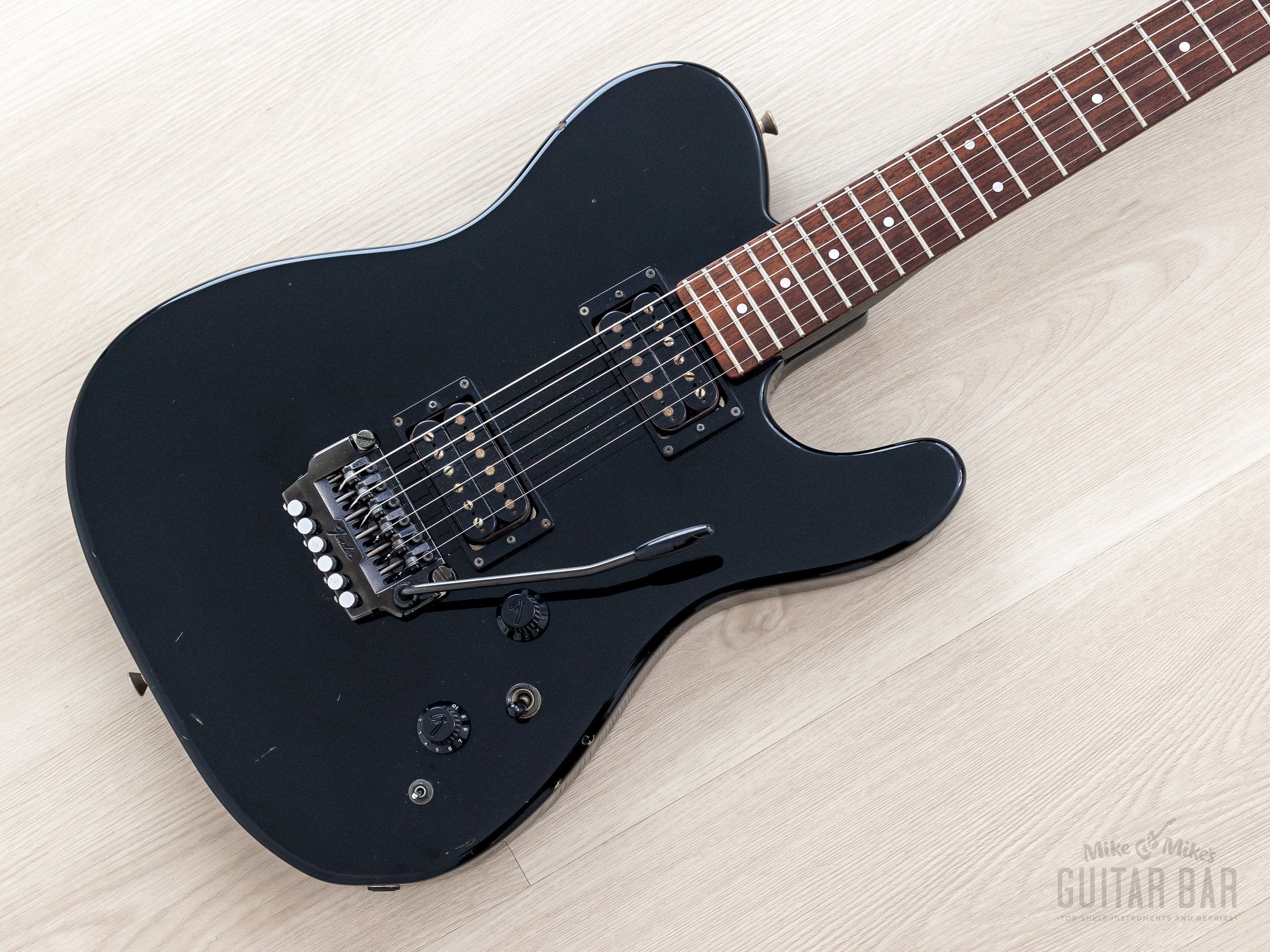 1984 Fender Boxer Series Telecaster TL555 HH Vintage Guitar Black w/ L