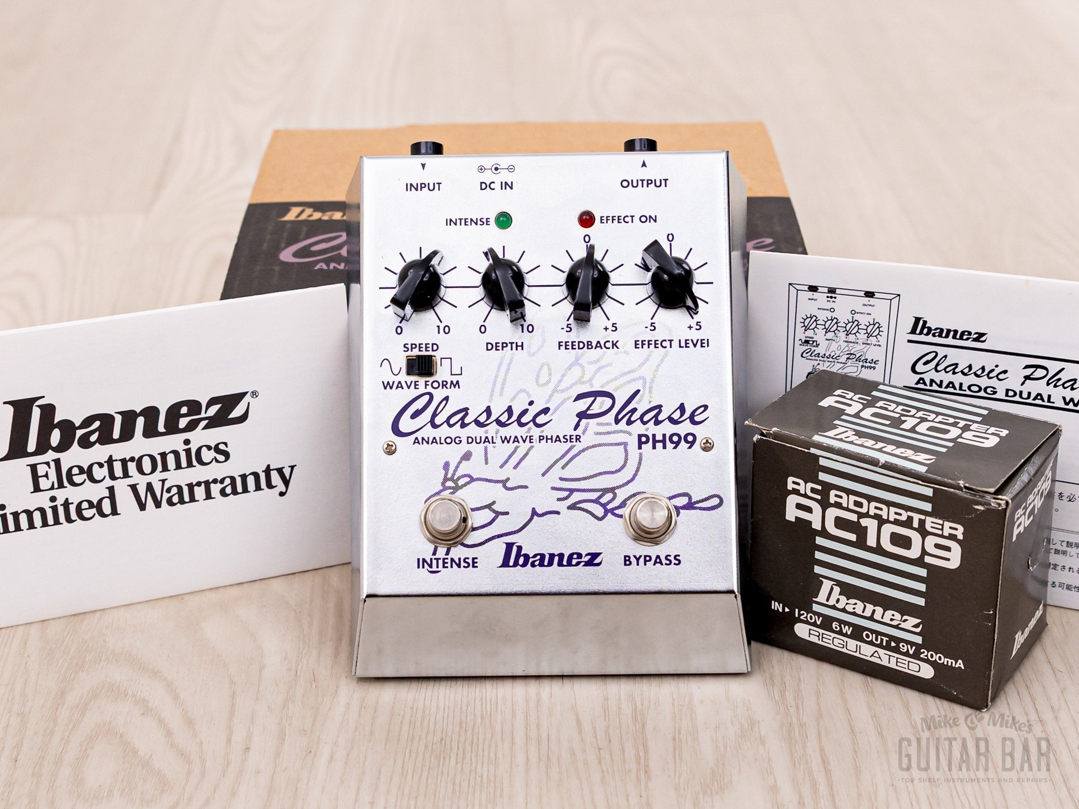 1990s Ibanez PH99 Classic Phase Analog Dual Wave Phaser, Mint w/ Box,