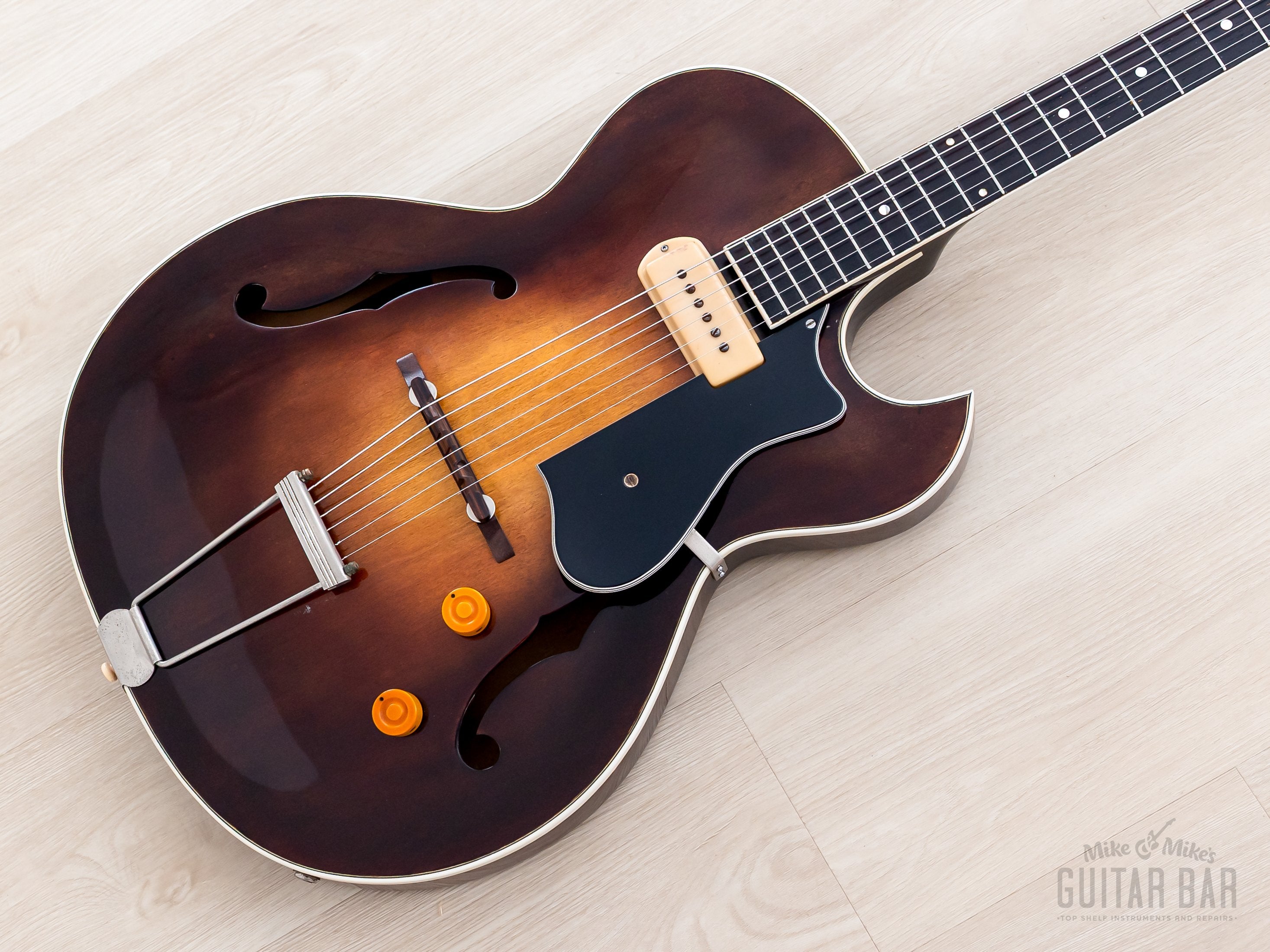 1958 Guild T-100 First-Year Vintage Hollowbody Guitar Sunburst w/ Fran