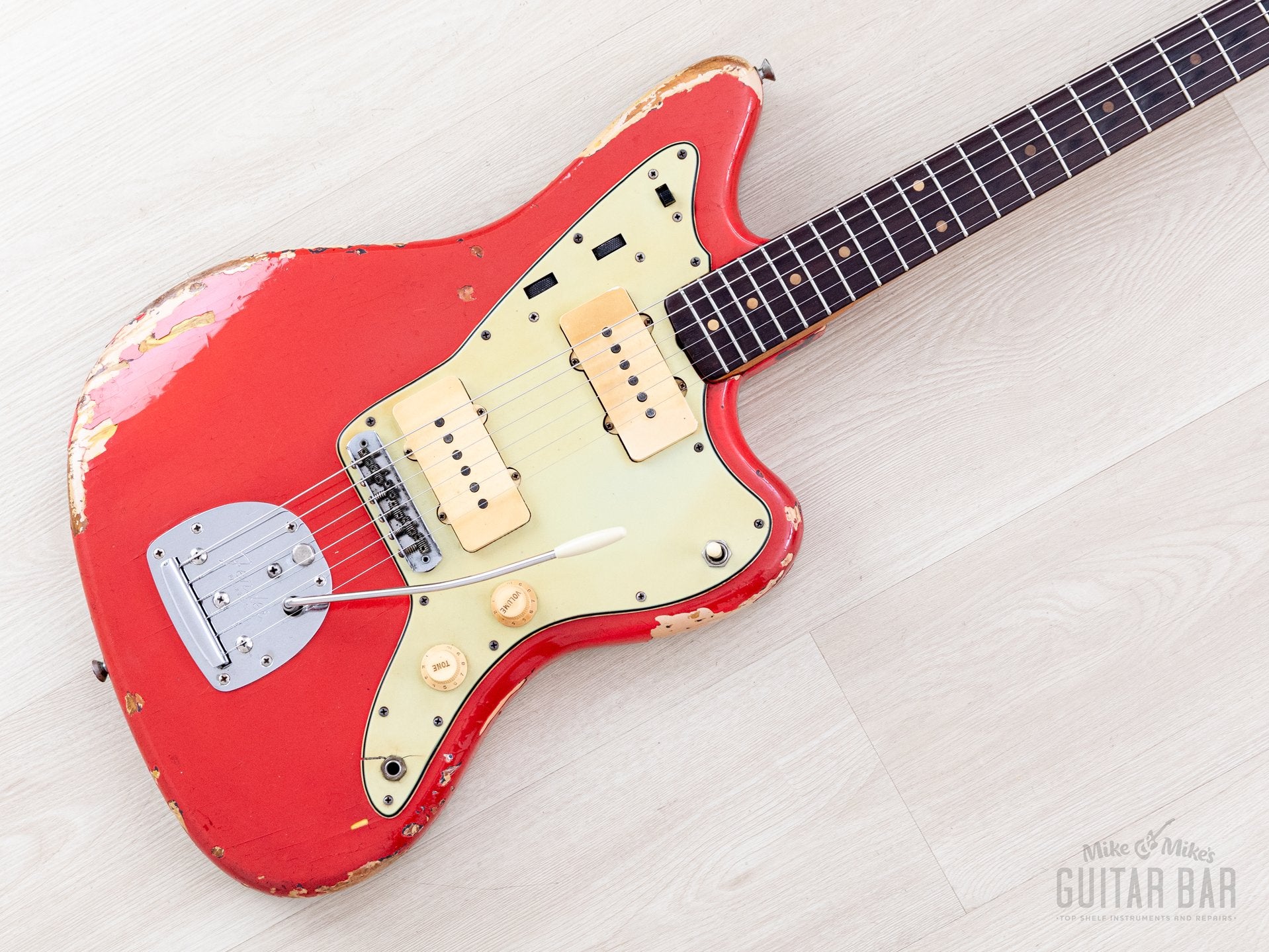 1963 Fender Jazzmaster Pre-CBS Vintage Guitar Fiesta Red w/ Blonde Cas