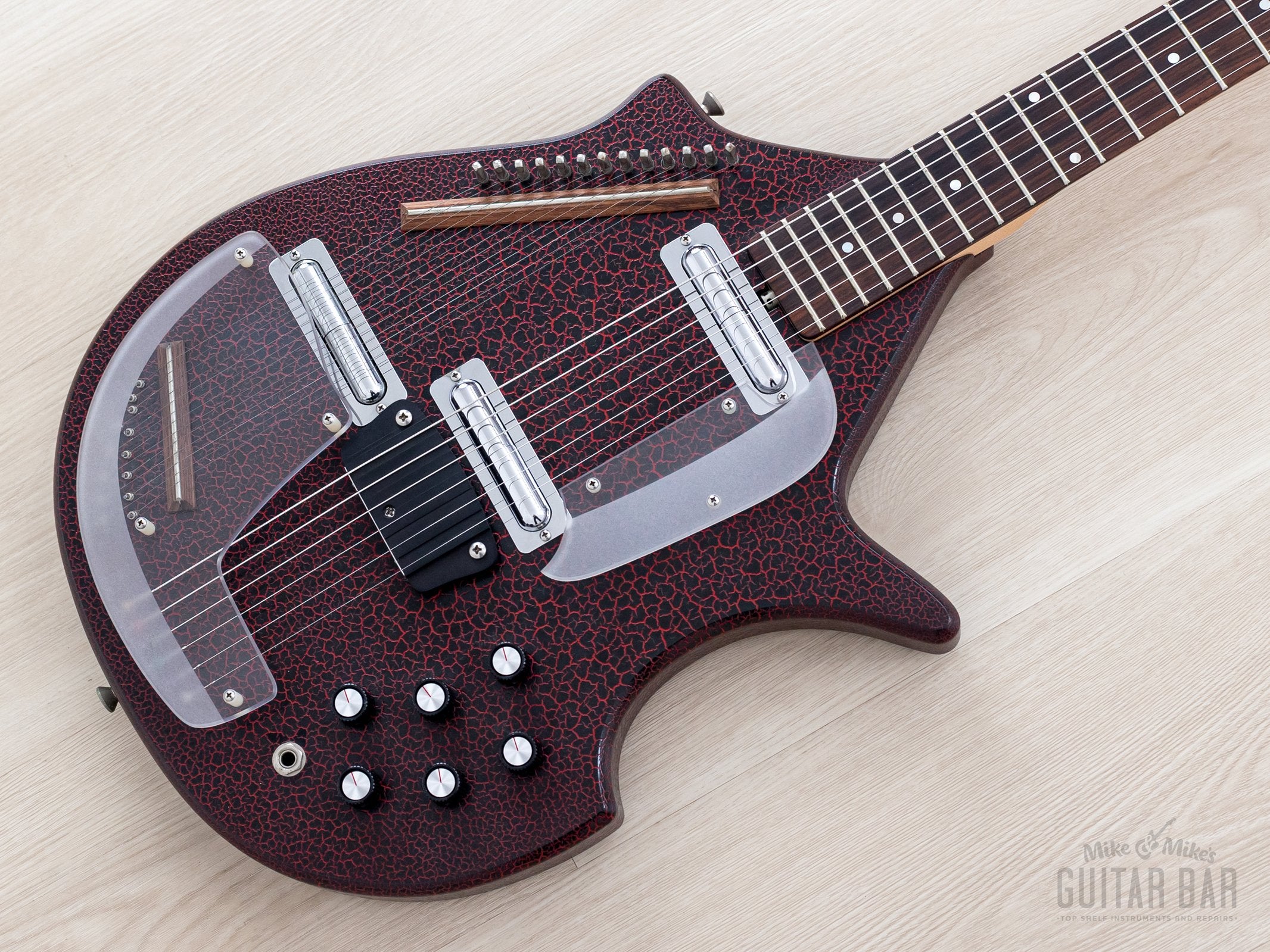 Jerry Jones Electric Master Sitar Red Gator Crackle, Showroom Clean w/