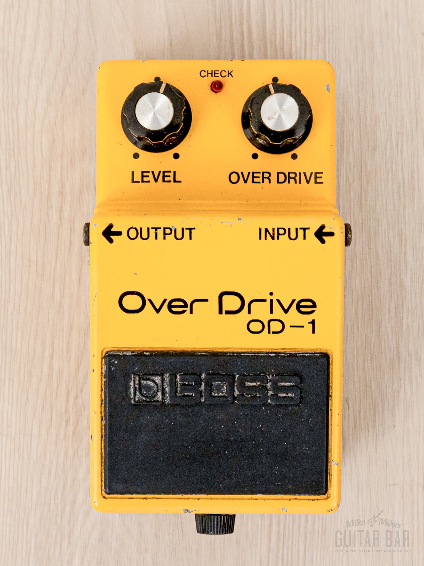 1980 Boss OD-1 Overdrive Long Dash Vintage Effects Pedal, Black Label