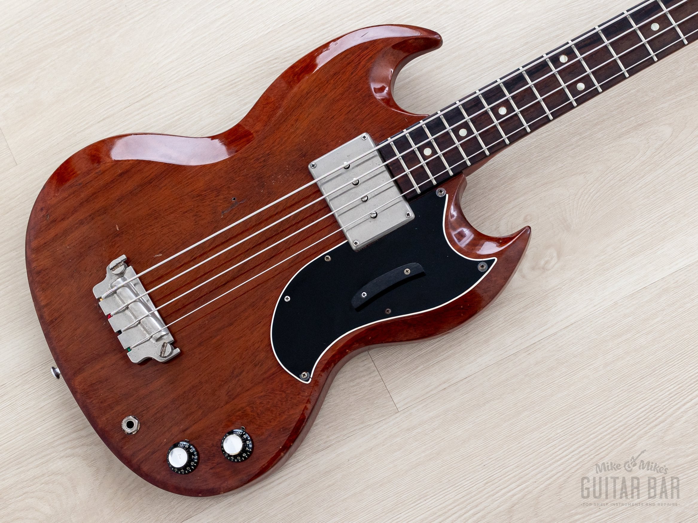 1963 Gibson EB-0 Cherry Vintage Short Scale SG Bass, 100% Original w/