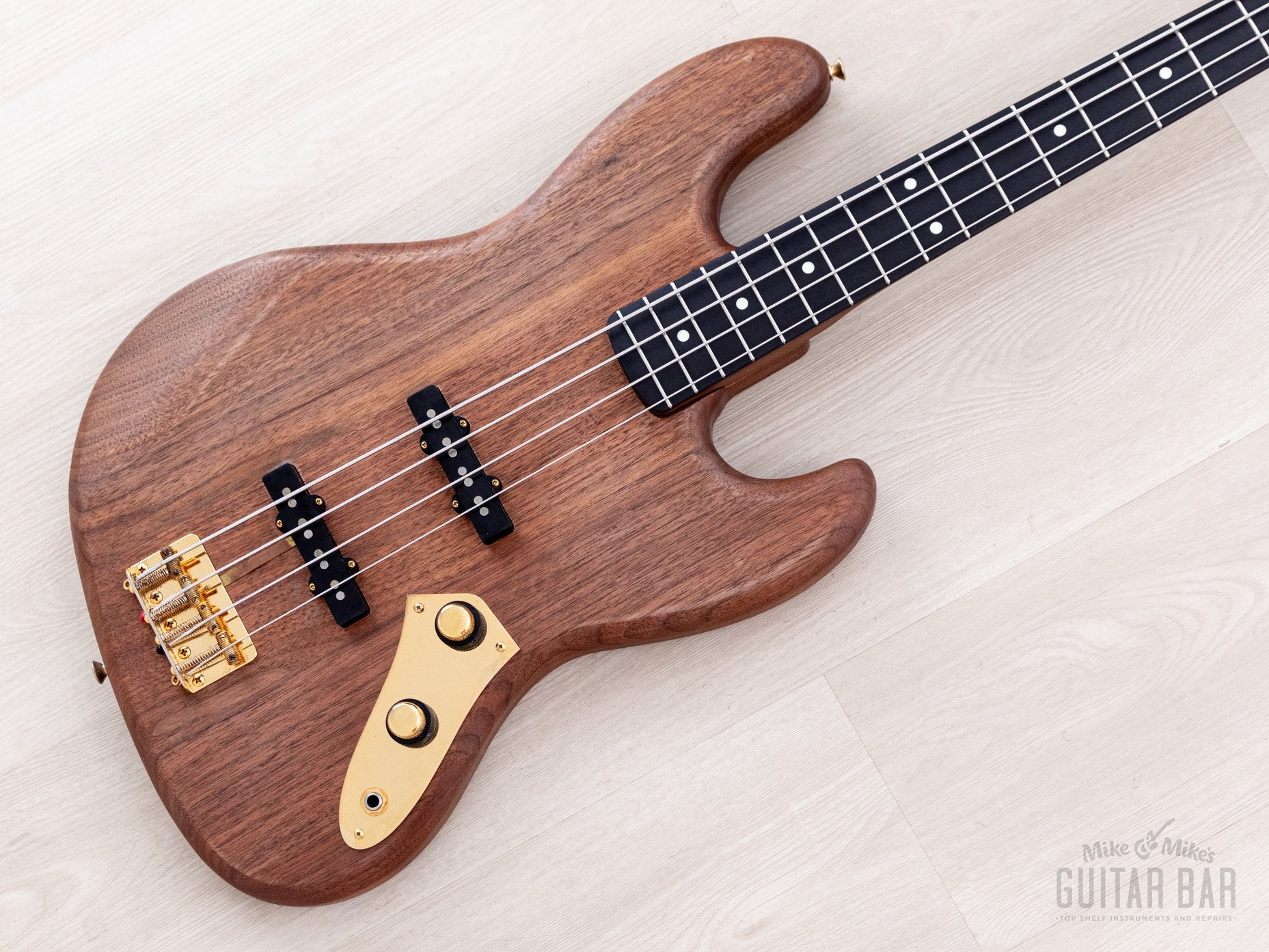 1982 Fender JV Order Made Jazz Bass Walnut + Ebony w/ Gold Hardware, F